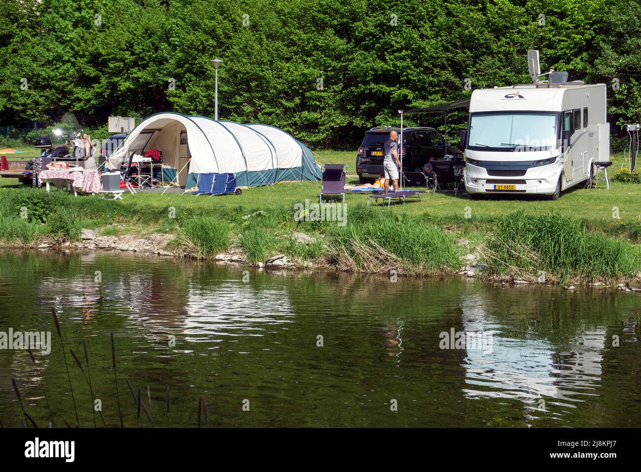 Camping Site Camping du Moulin, in the green valley of the Sure river ...