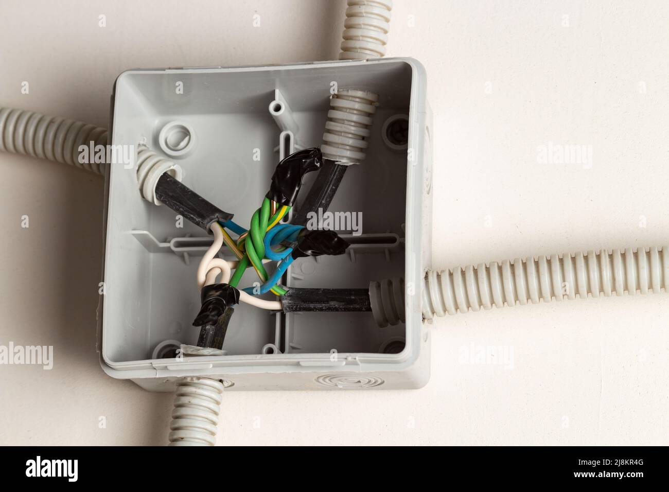 Poorly mounted wires in the electrical box, dangerous overload during ...