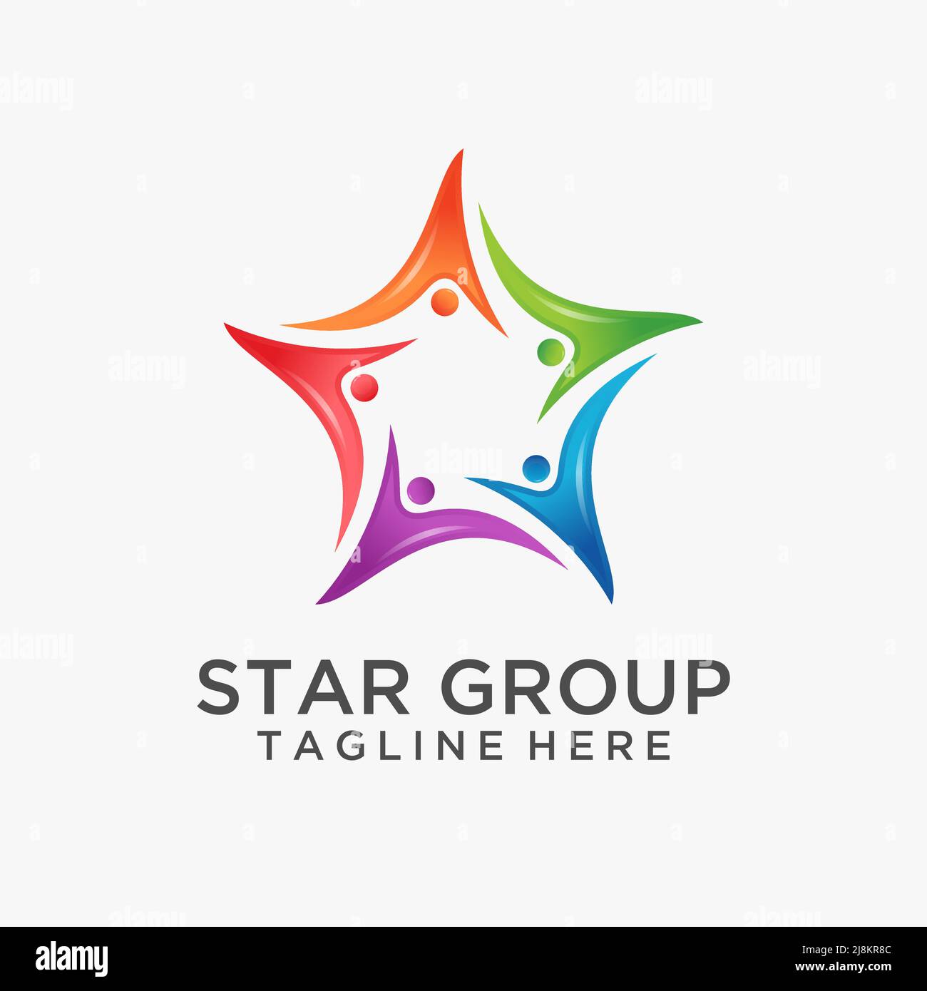 Teamwork star logo design Stock Vector Image & Art - Alamy