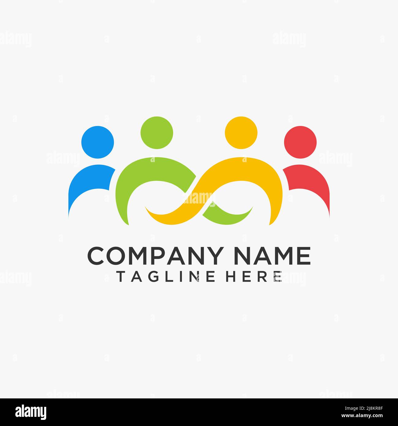 Team work logo design Stock Vector Image & Art - Alamy