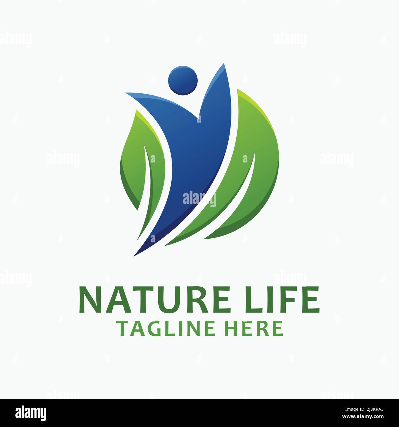Nature life logo design Stock Vector Image & Art - Alamy