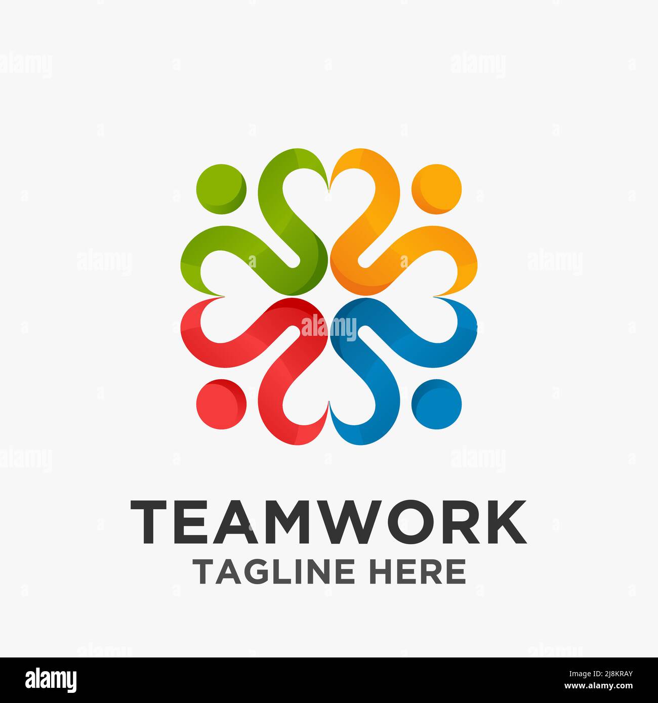 Teamwork logo design Stock Vector Image & Art - Alamy