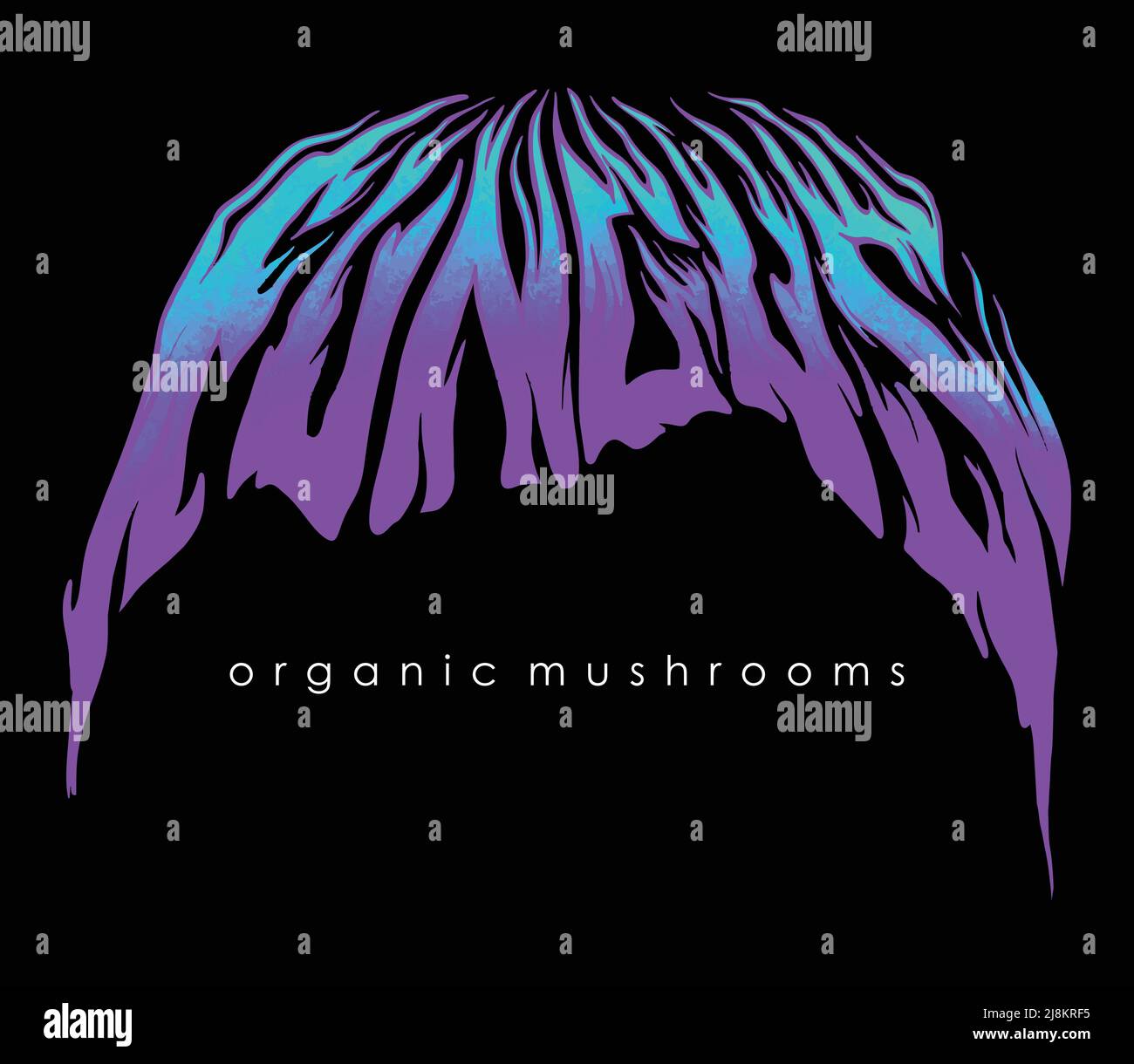 Fungus word lettering typography vector illustrations for your work ...