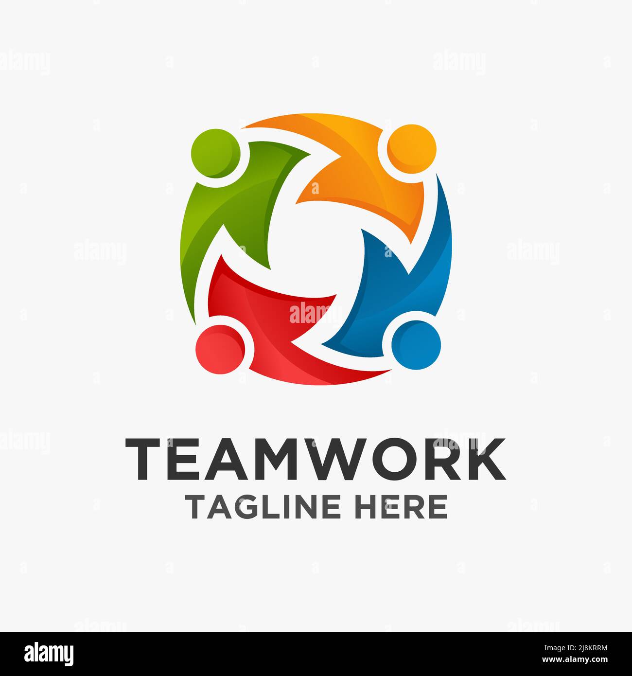 Teamwork logo design Stock Vector Image & Art - Alamy