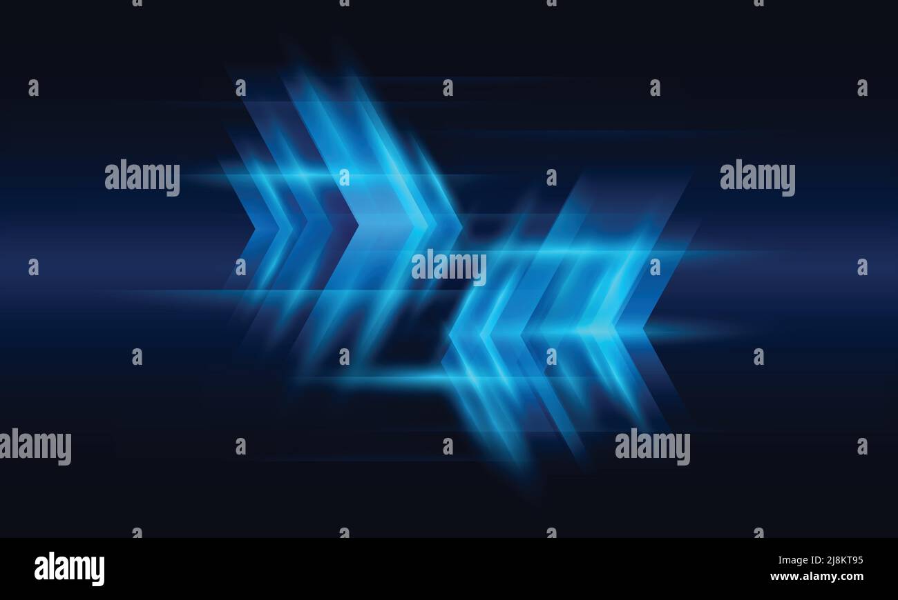 Modern arrows abstract high-speed light effect. Technology futuristic ...