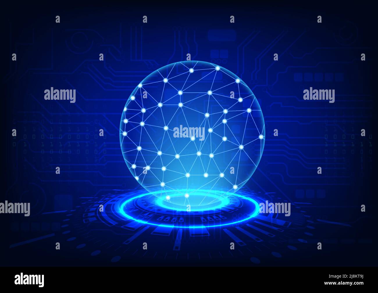 graphics design concept hitech technology network connection future ...