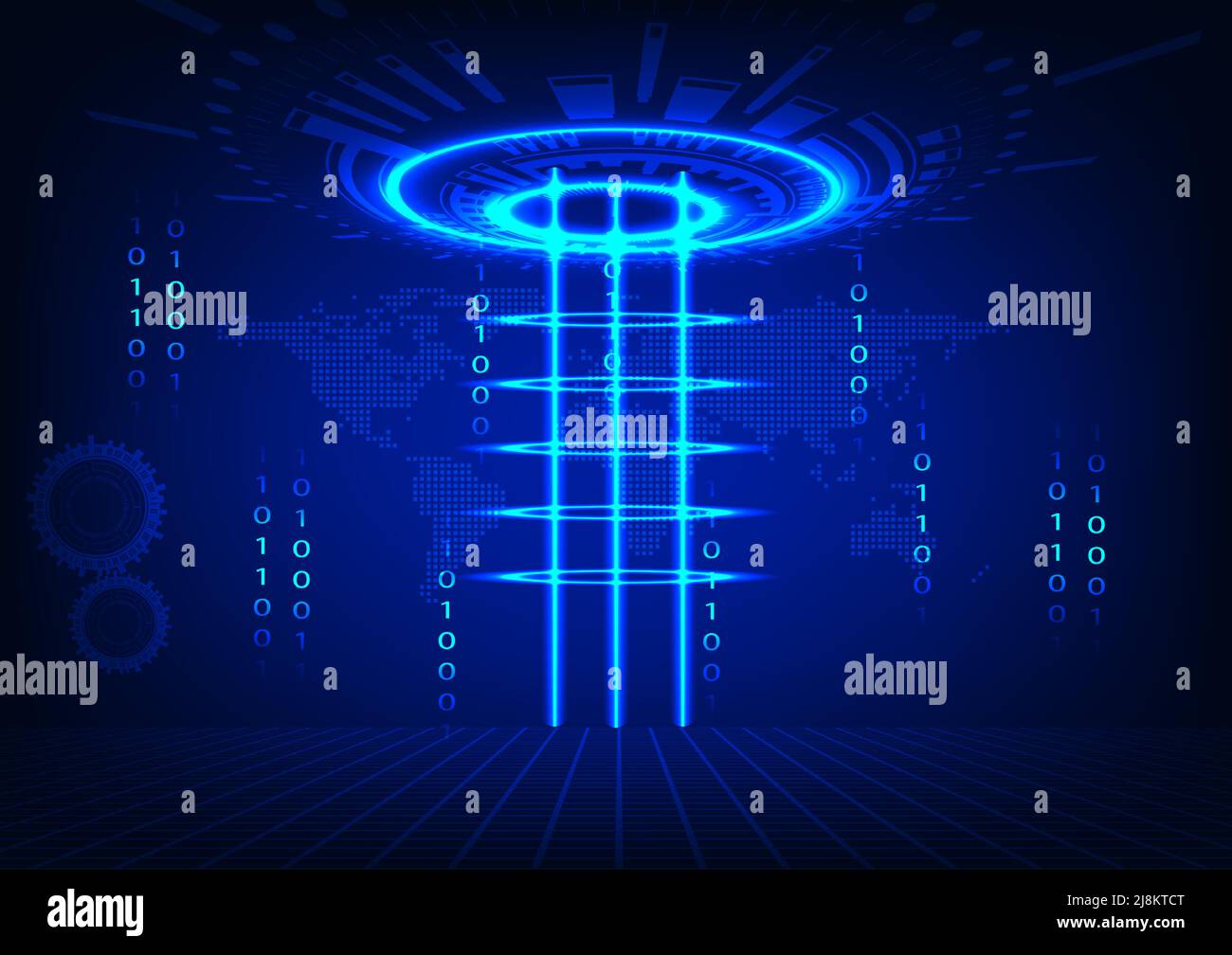 graphics design concept hitech technology network connection future ...