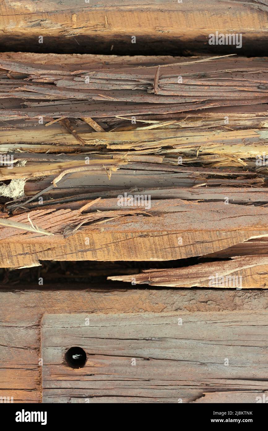 Vintage abandoned and weathered old wooden timber Stock Photo - Alamy