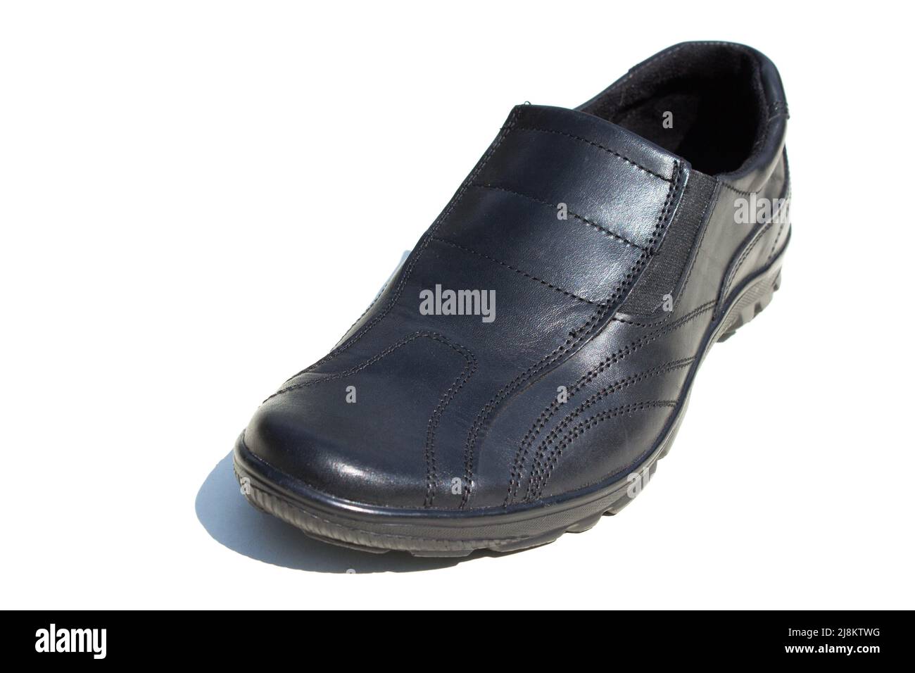 One black shoes for men Stock Photo - Alamy