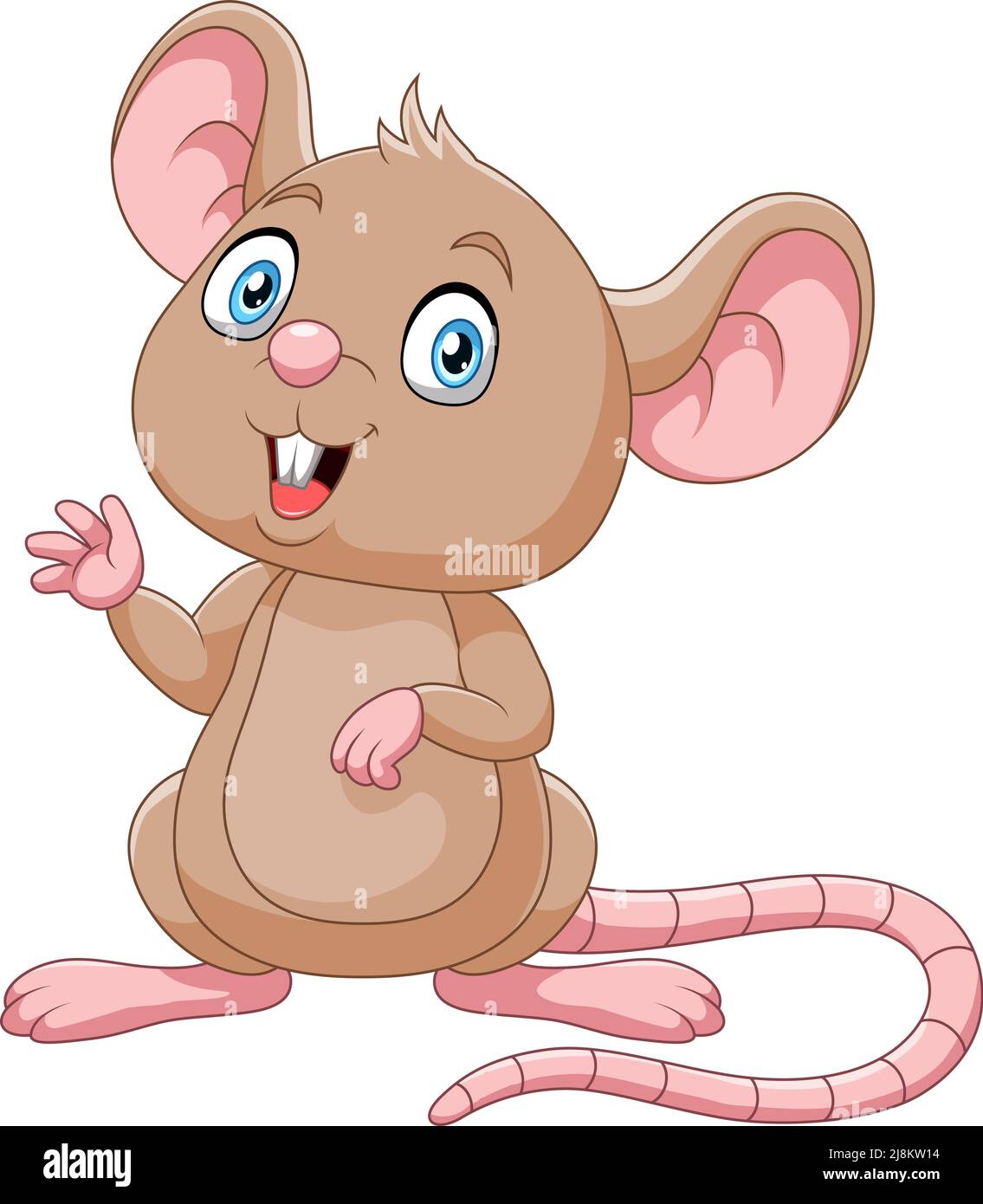 Cute mouse cartoon waving hand Stock Vector Image & Art - Alamy