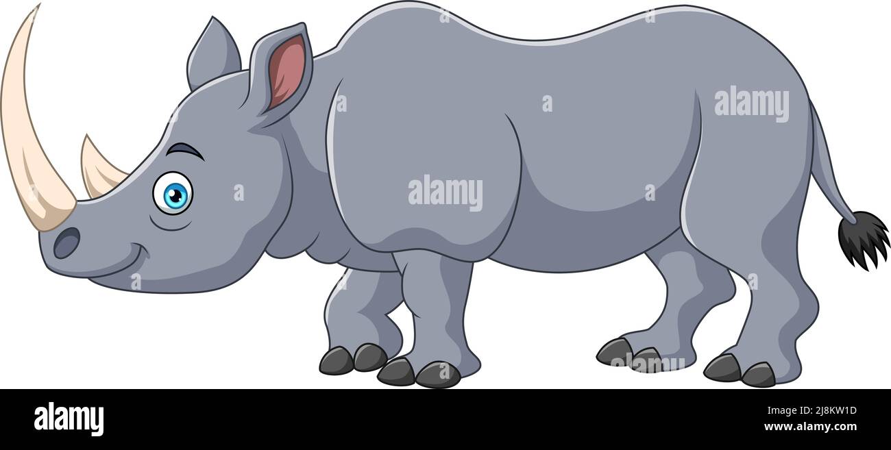 Rhinoceros standing Stock Vector Images - Alamy