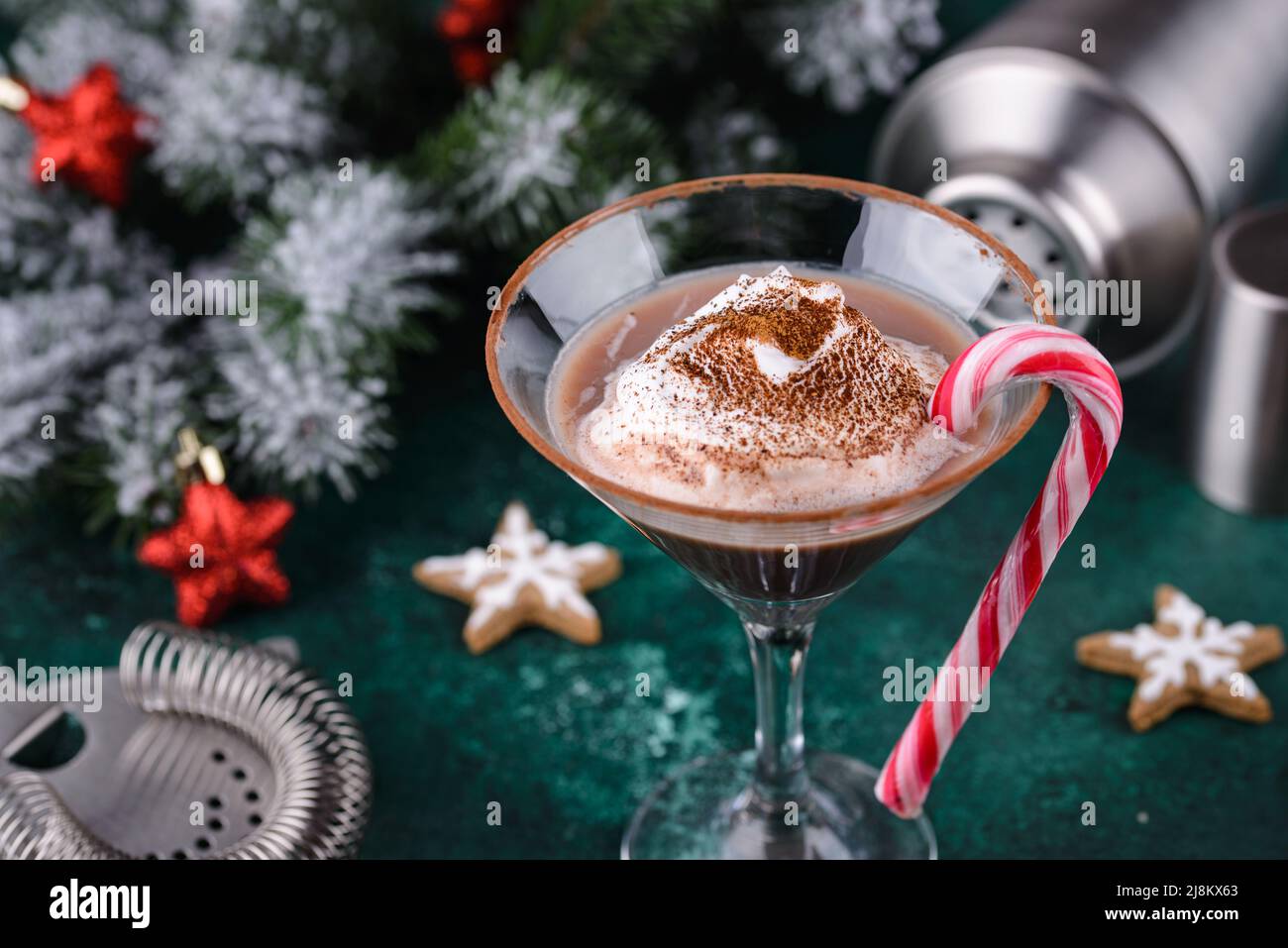 Christmas North pole martini cocktail Stock Photo - Alamy
