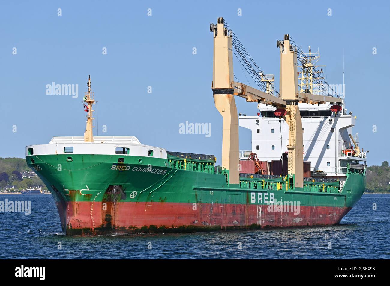 General Cargo Ship BREB COURAGEOUS Stock Photo - Alamy