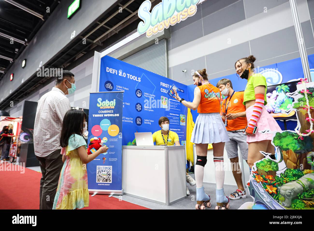 Bangkok, Thailand. 15th May, 2022. NFT Exhibition Booth, NFT Games and ...