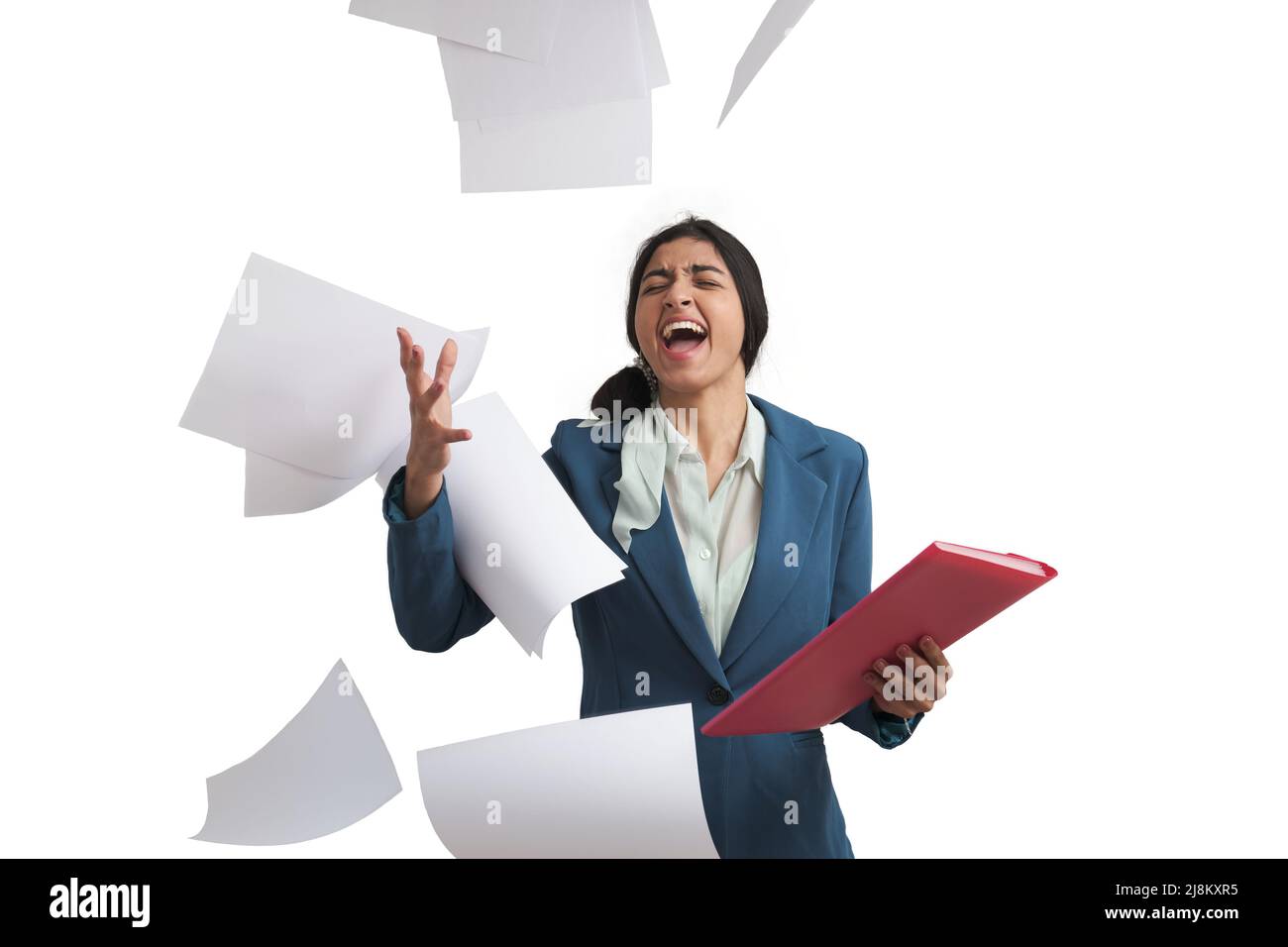 Stressed young person isolated hi-res stock photography and images - Alamy