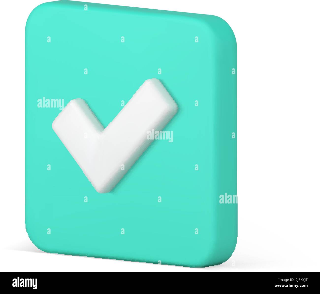 Glossy green done check mark complete task to do list checkbox positive ...