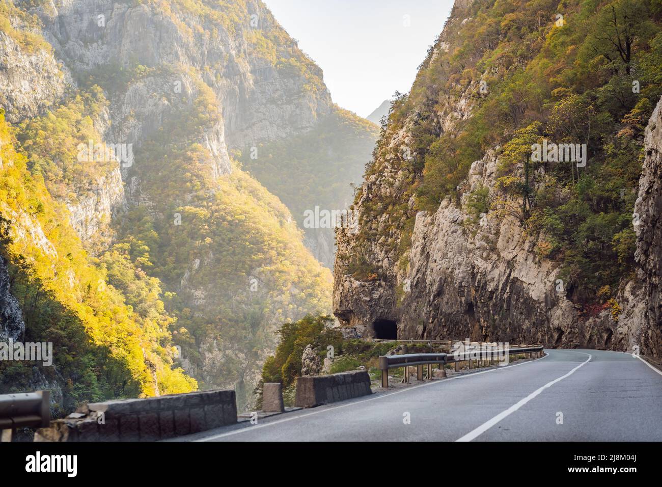 Beautiful Canyon of Moraca river in winter, Montenegro or Crna Gora ...