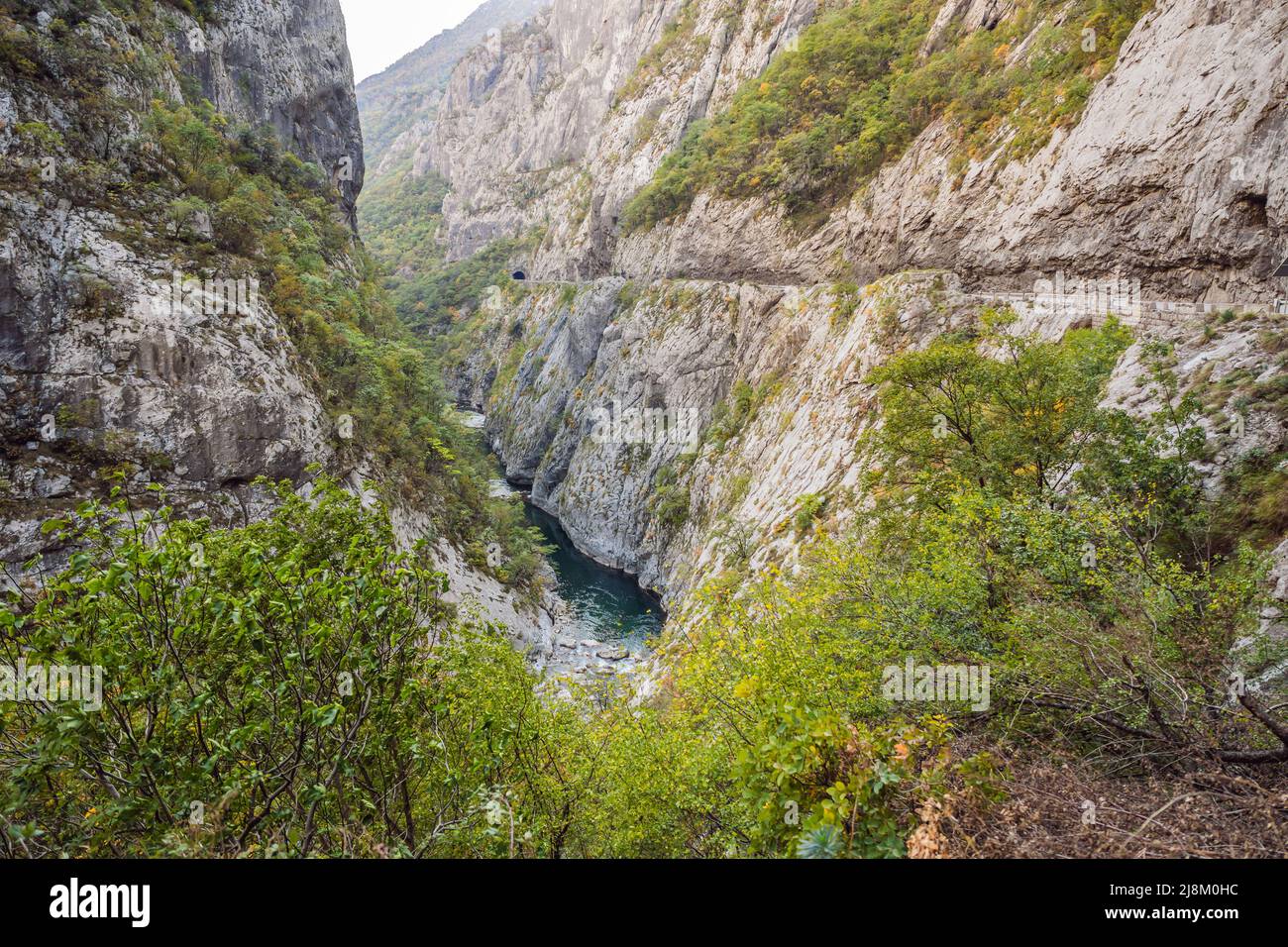 Beautiful Canyon of Moraca river in winter, Montenegro or Crna Gora ...