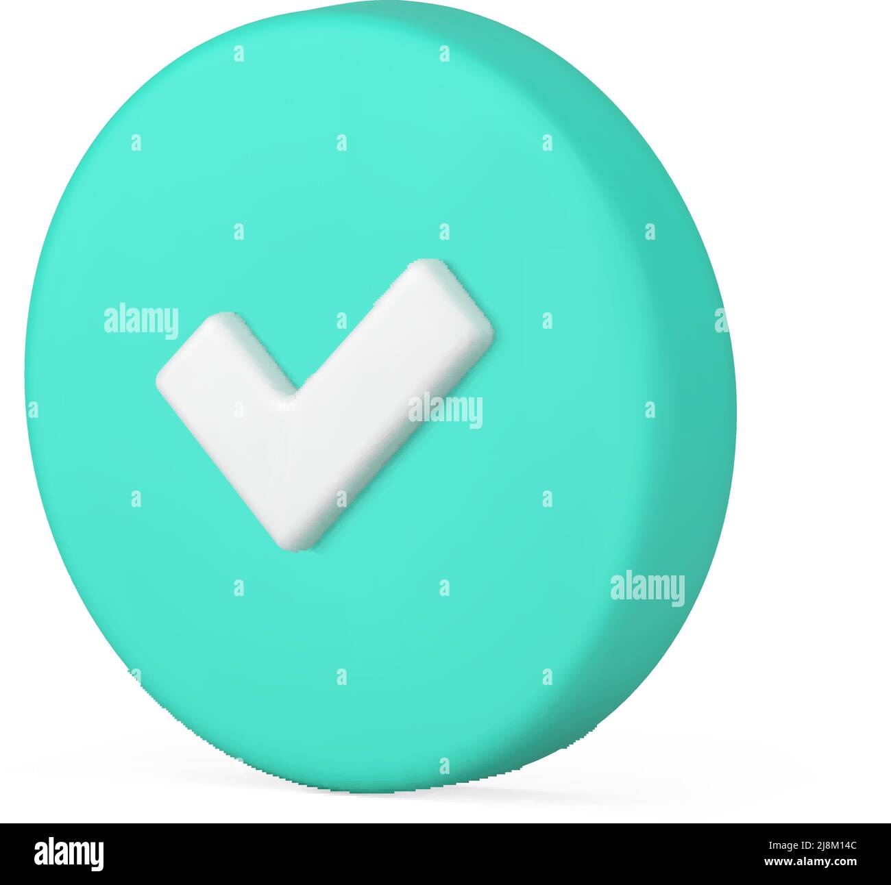 Green circled check mark isometric button success option realistic 3d ... Green circled check mark isometric button success option realistic 3d ...