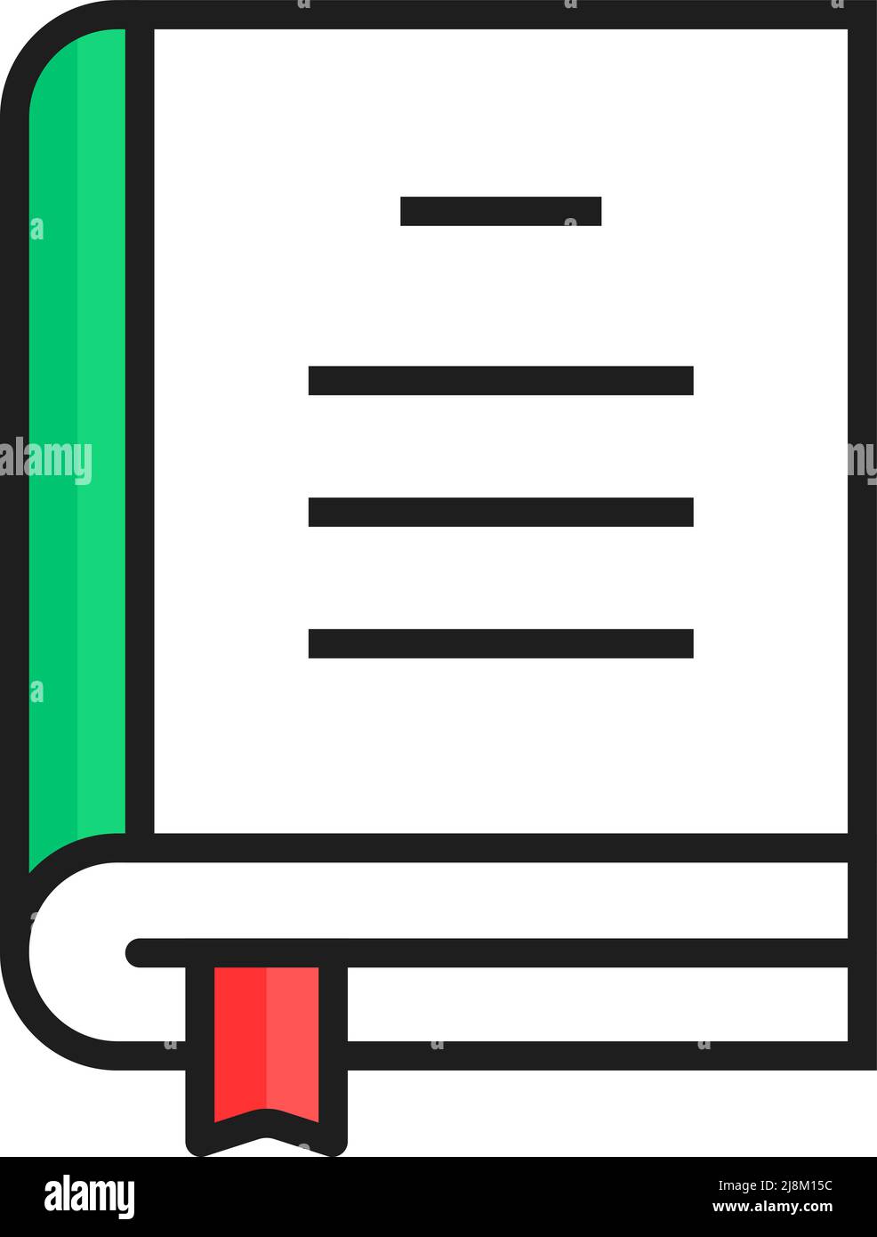 simple linear book color icon Stock Vector Image & Art - Alamy