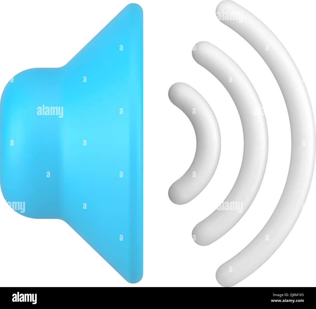 Acoustic sound speaker marketing announce volume wave realistic 3d icon ...