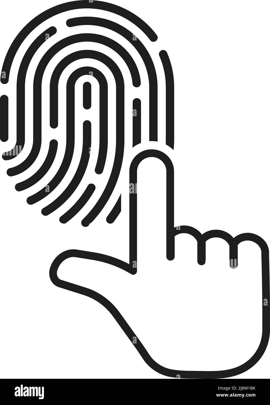 Finger print scanner personal Black and White Stock Photos & Images - Alamy