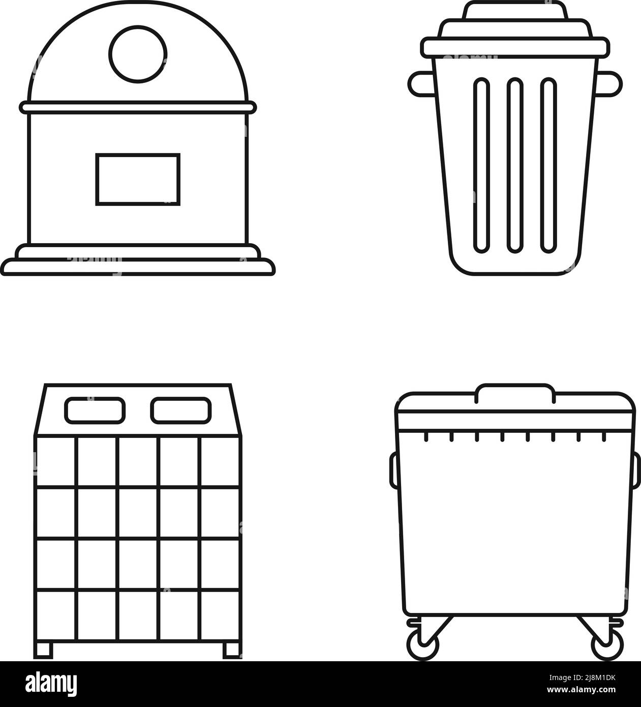Waste bin rubbish bins Black and White Stock Photos & Images - Alamy