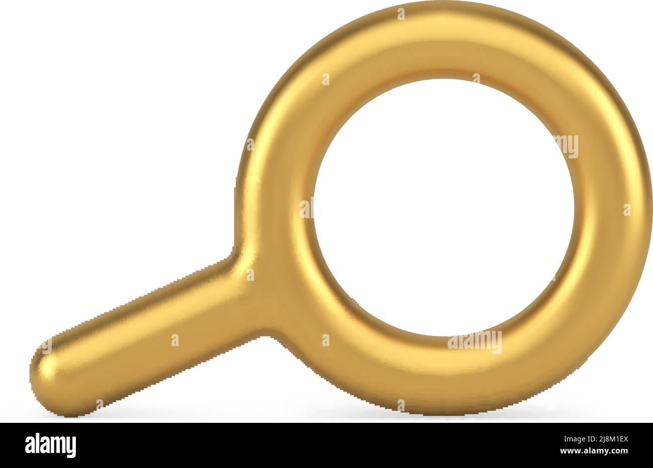 Golden metallic magnifying glass education science exploration ...