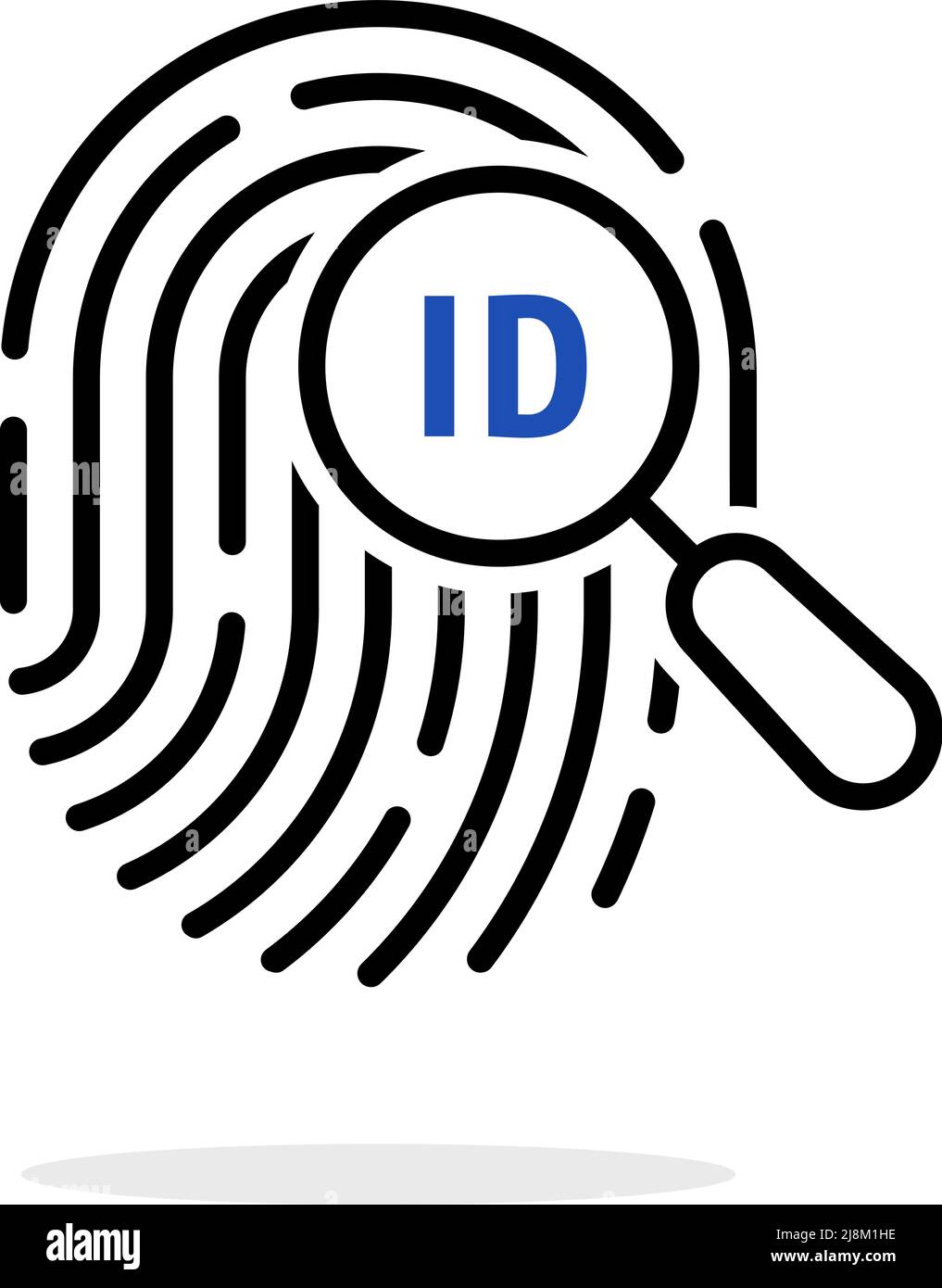 Fingerprint forensic glass Stock Vector Images - Alamy