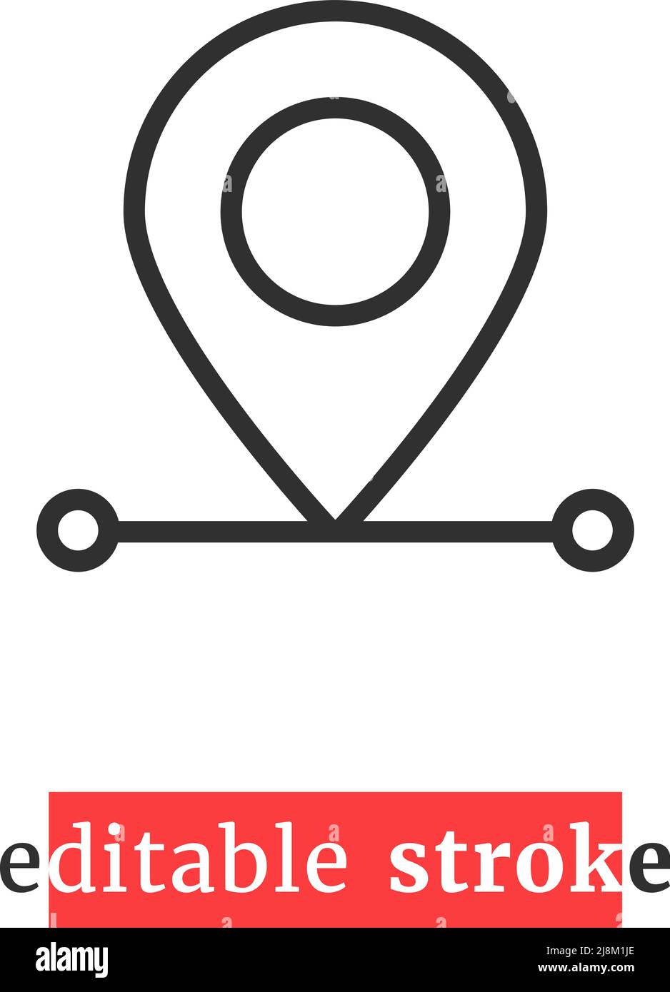 minimal editable stroke destination pin icon Stock Vector Image & Art ...