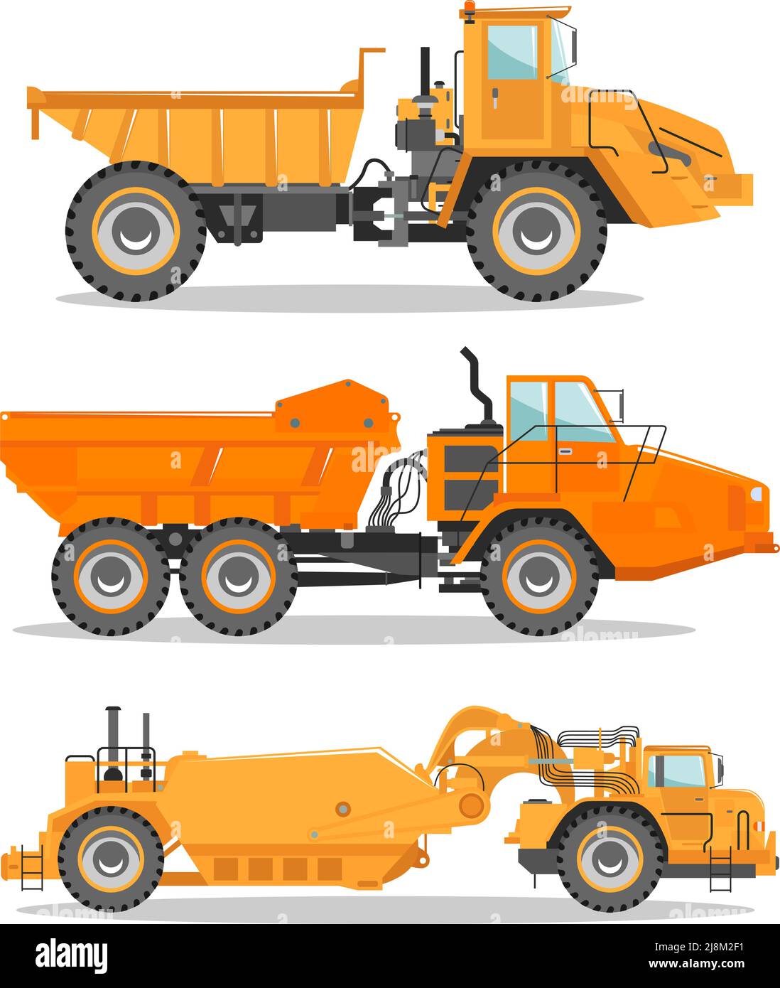 Detailed illustration of mining truck. Off-highway truck. Heavy mining ...