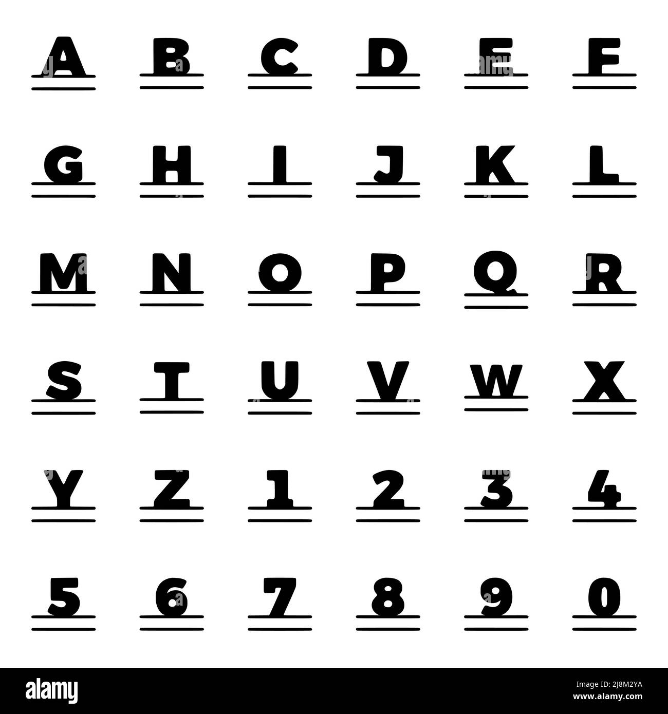 Vector set of personalized monograms isolated on white background ...