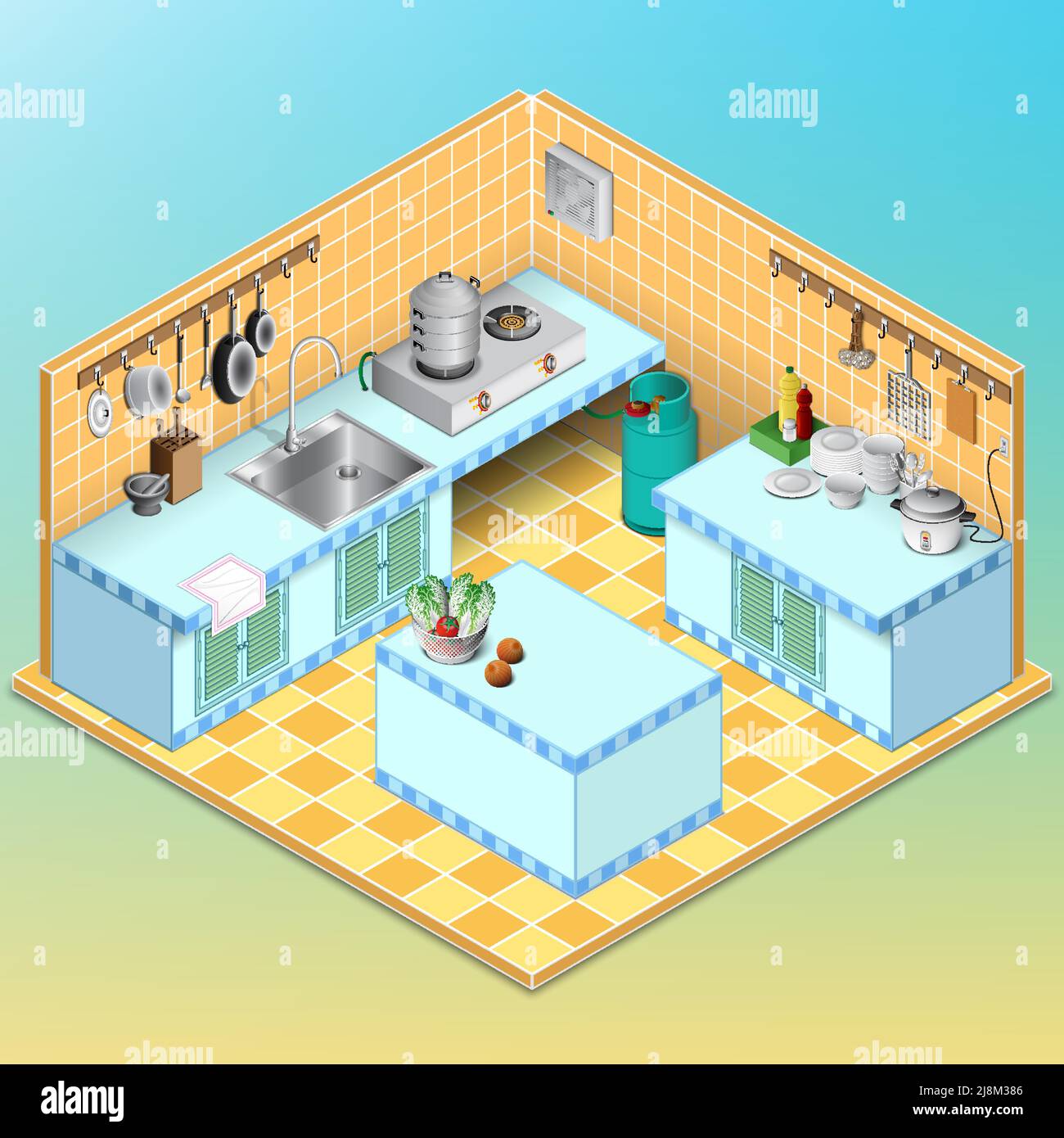 Cleaning gas stove kitchen Stock Vector Images - Alamy