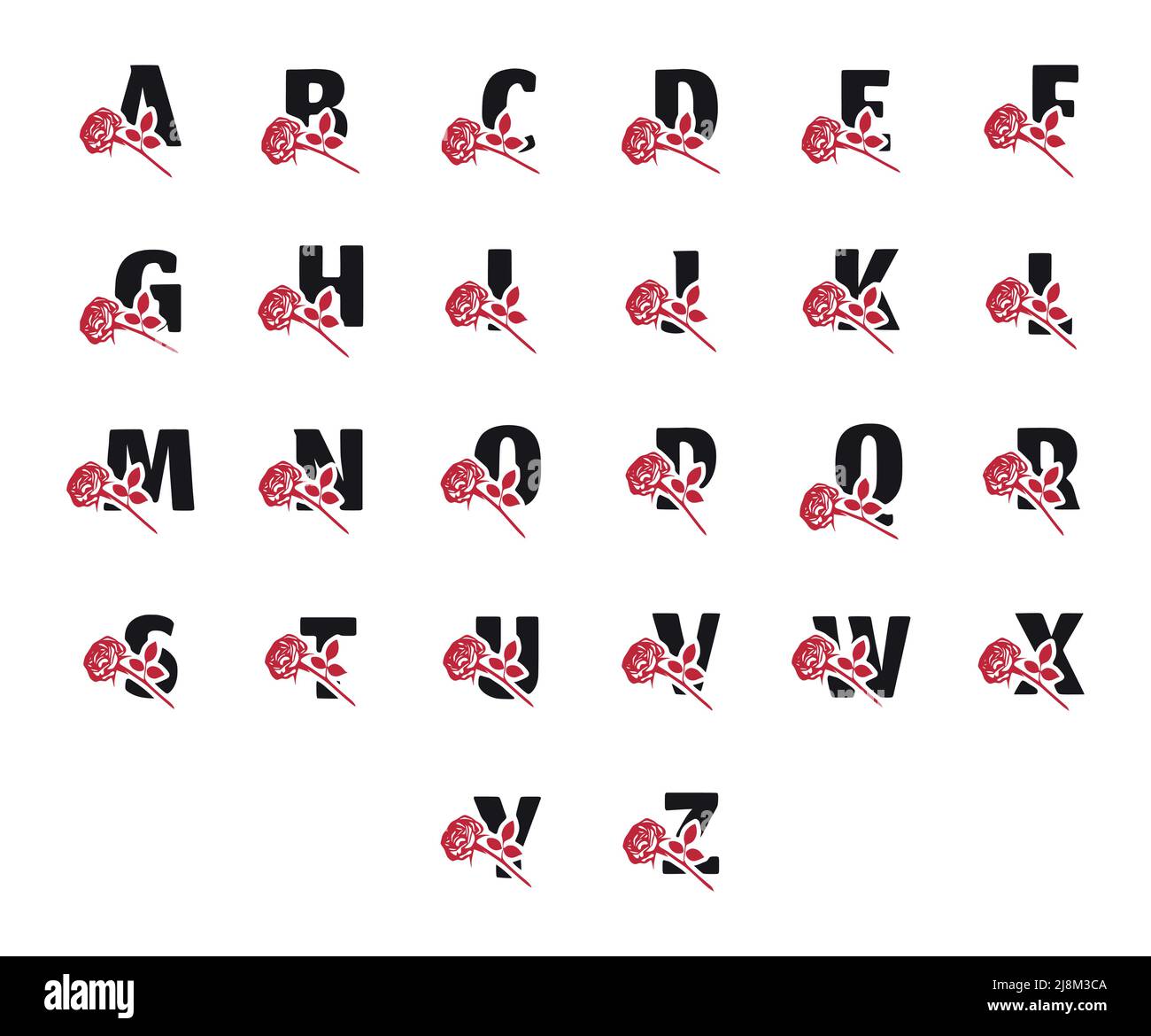 Name of the rose Stock Vector Images - Alamy