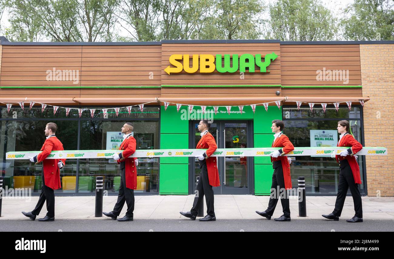 EDITORIAL USE ONLY A seven meter long 'Street Party Sub' is unveiled by ...