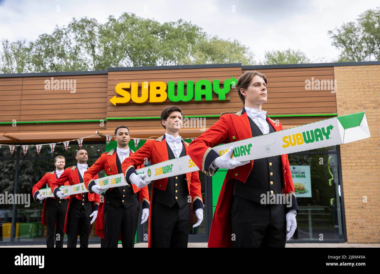 EDITORIAL USE ONLY A seven meter long 'Street Party Sub' is unveiled by ...