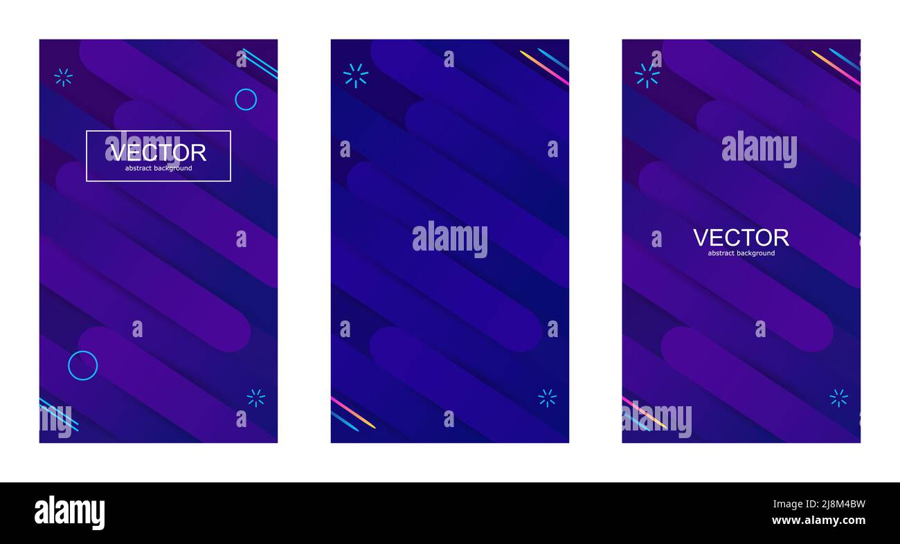 Set Abstract background with bight line for banners Stock Vector Image ...