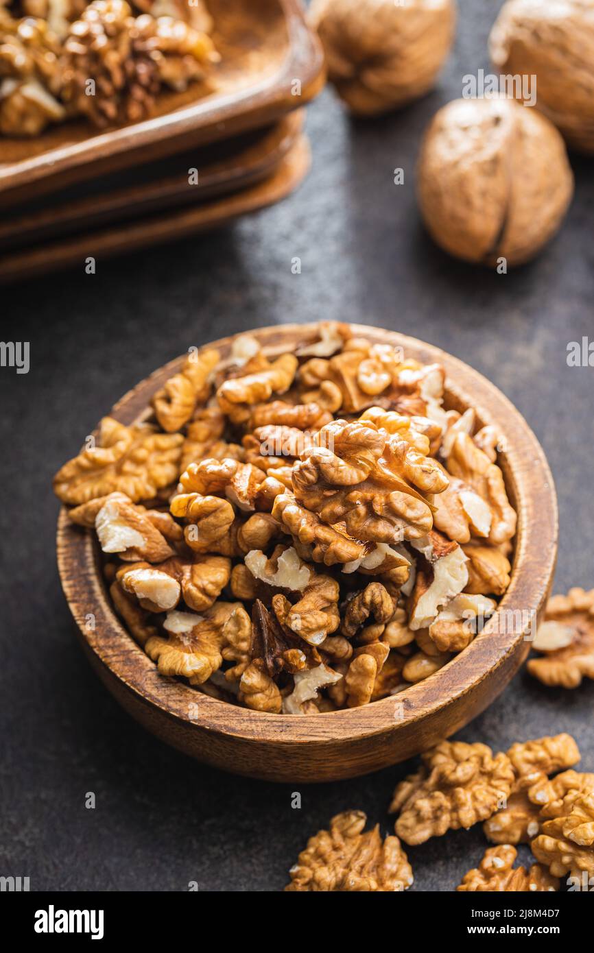 Dried nutrient walnut kernels macro hi-res stock photography and images ...
