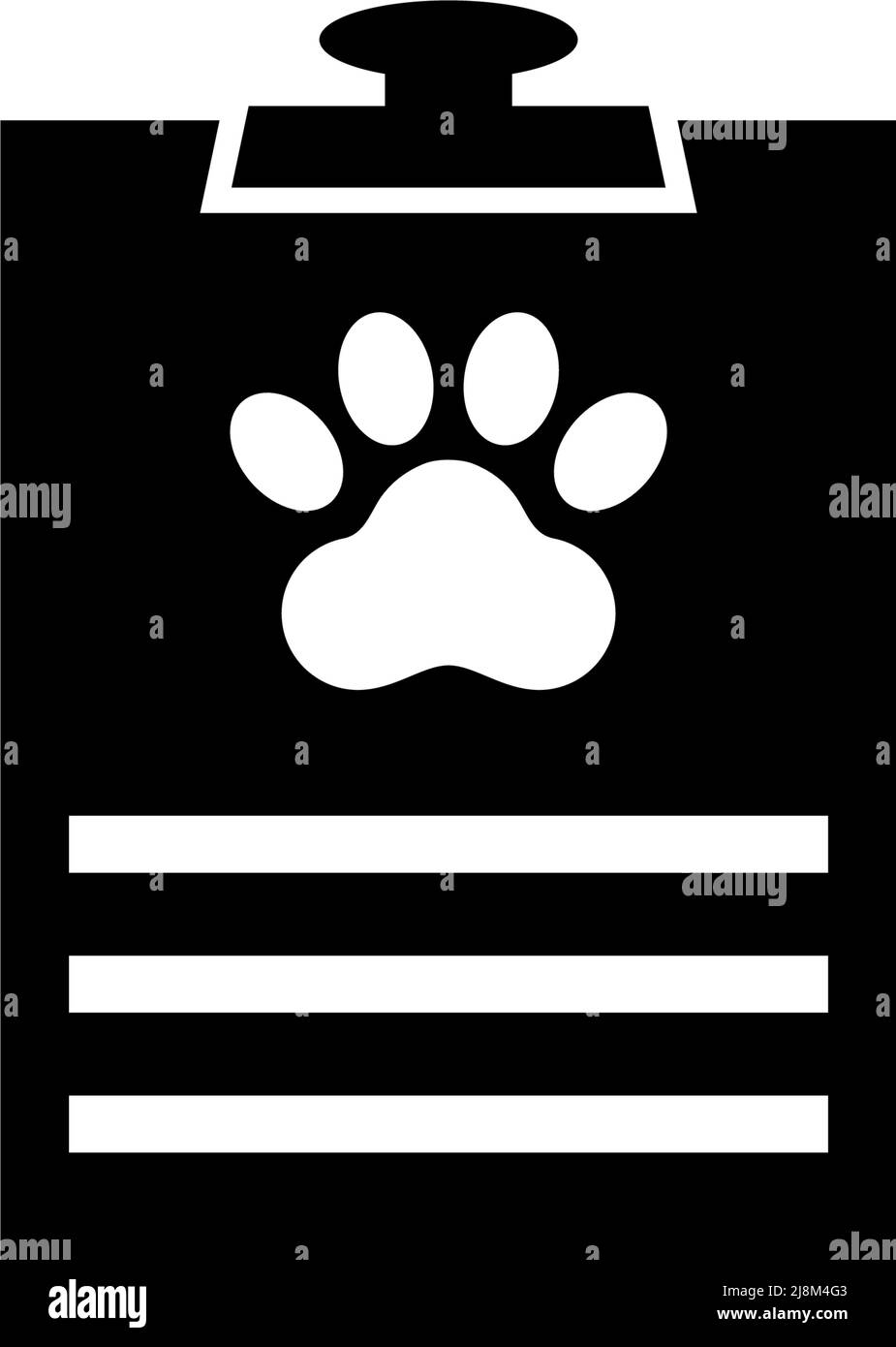 Animal Vet Checklist, Veterinary Pet Health Card. Flat Vector Icon ...