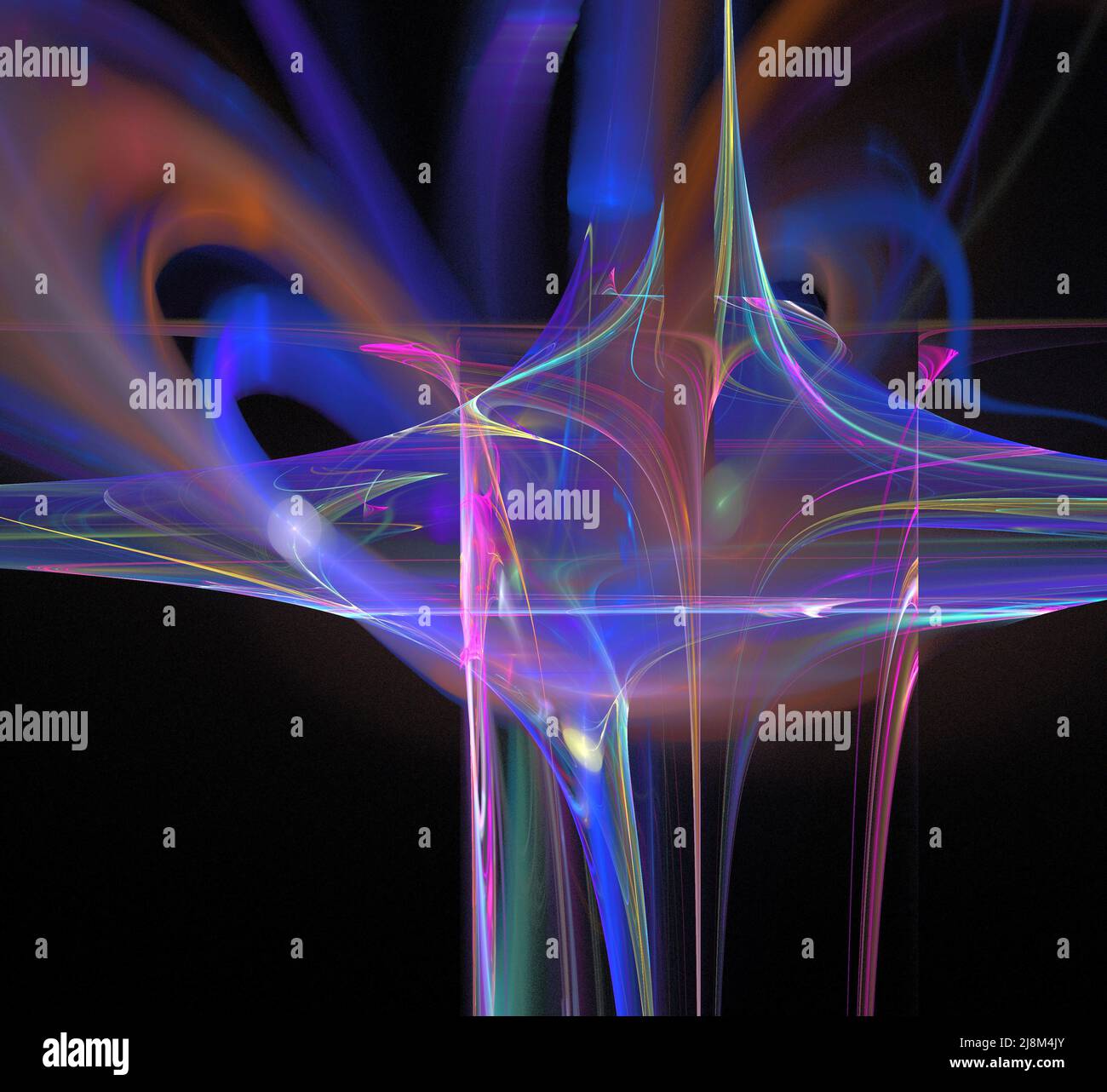 image of one Illustration of digital fractal Stock Photo - Alamy