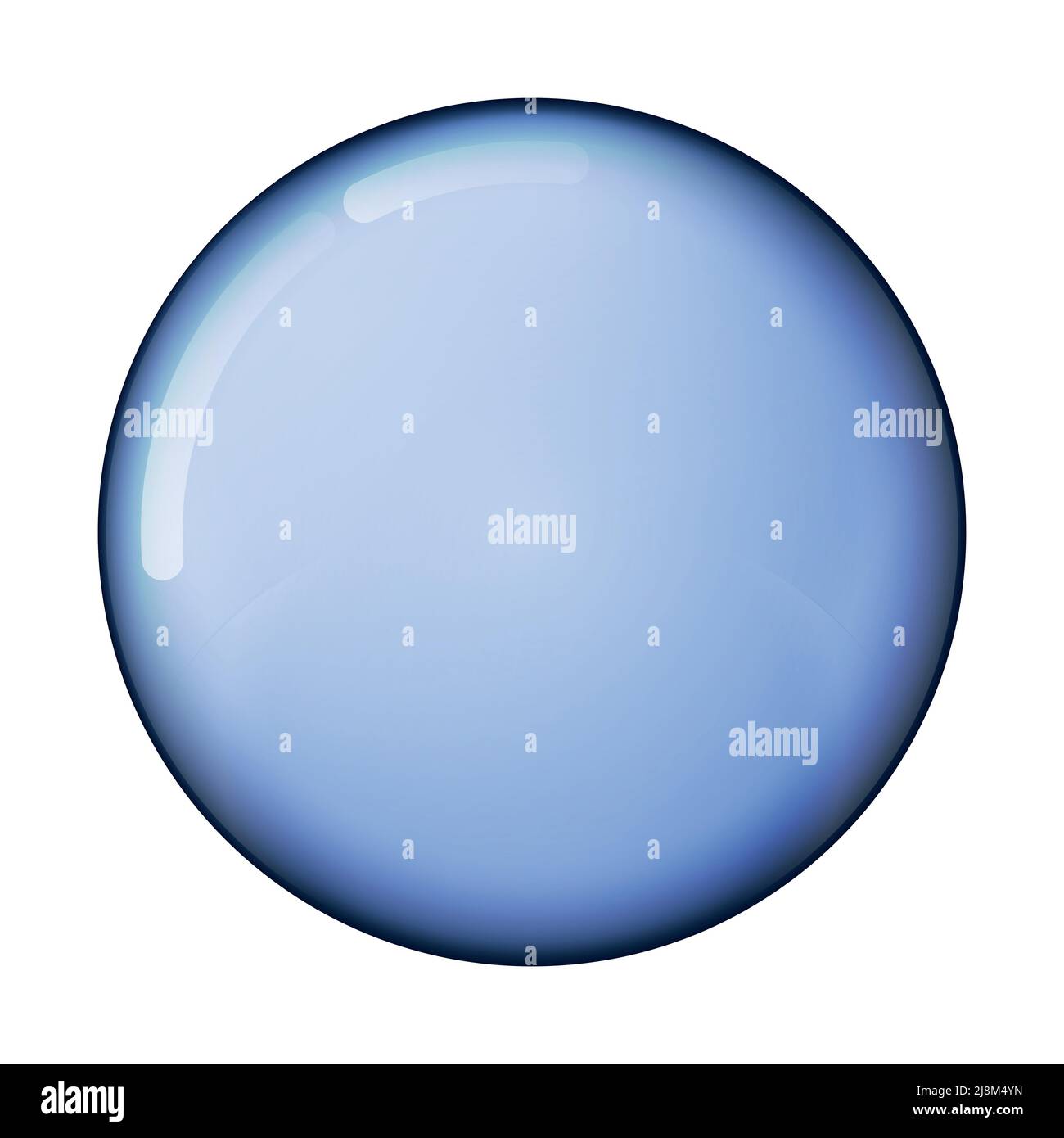 Glass blue ball or precious pearl. Glossy realistic ball, 3D abstract ...