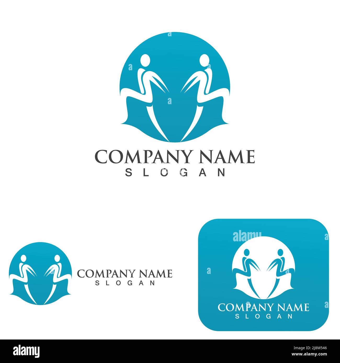 Healthy Life people jump Logo template vector icon Stock Vector Image ...