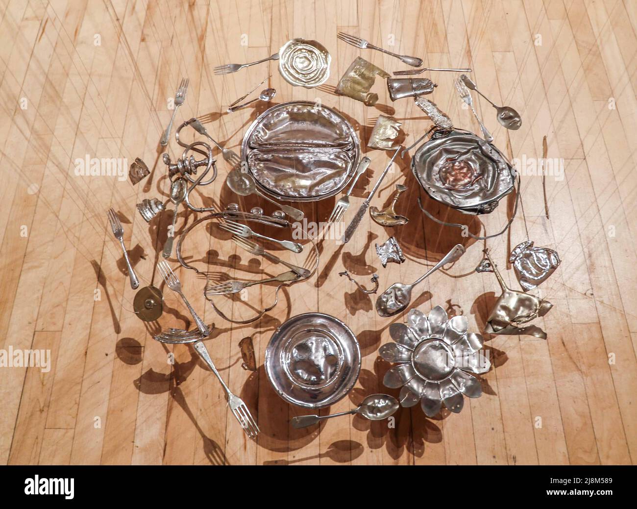 London UK 17 May 2022 Cornelia Parker’s Thirty Pieces of Silver ...