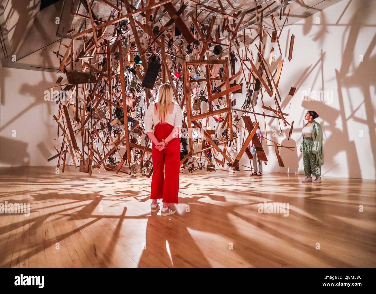 London UK 17 May 2022 Cornelia Parker’s iconic exploded garden shed ...
