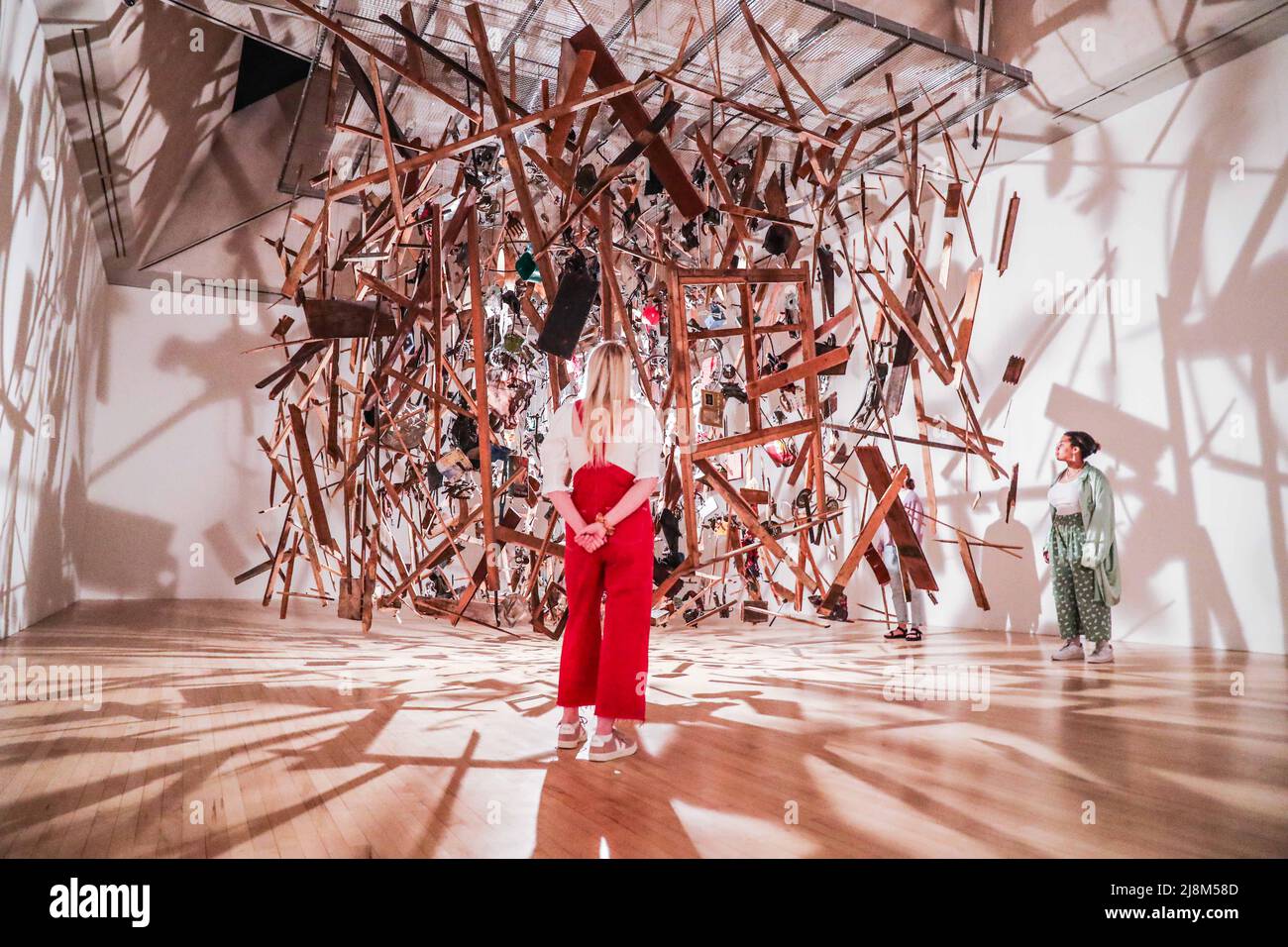 London UK 17 May 2022 Cornelia Parker’s iconic exploded garden shed ...