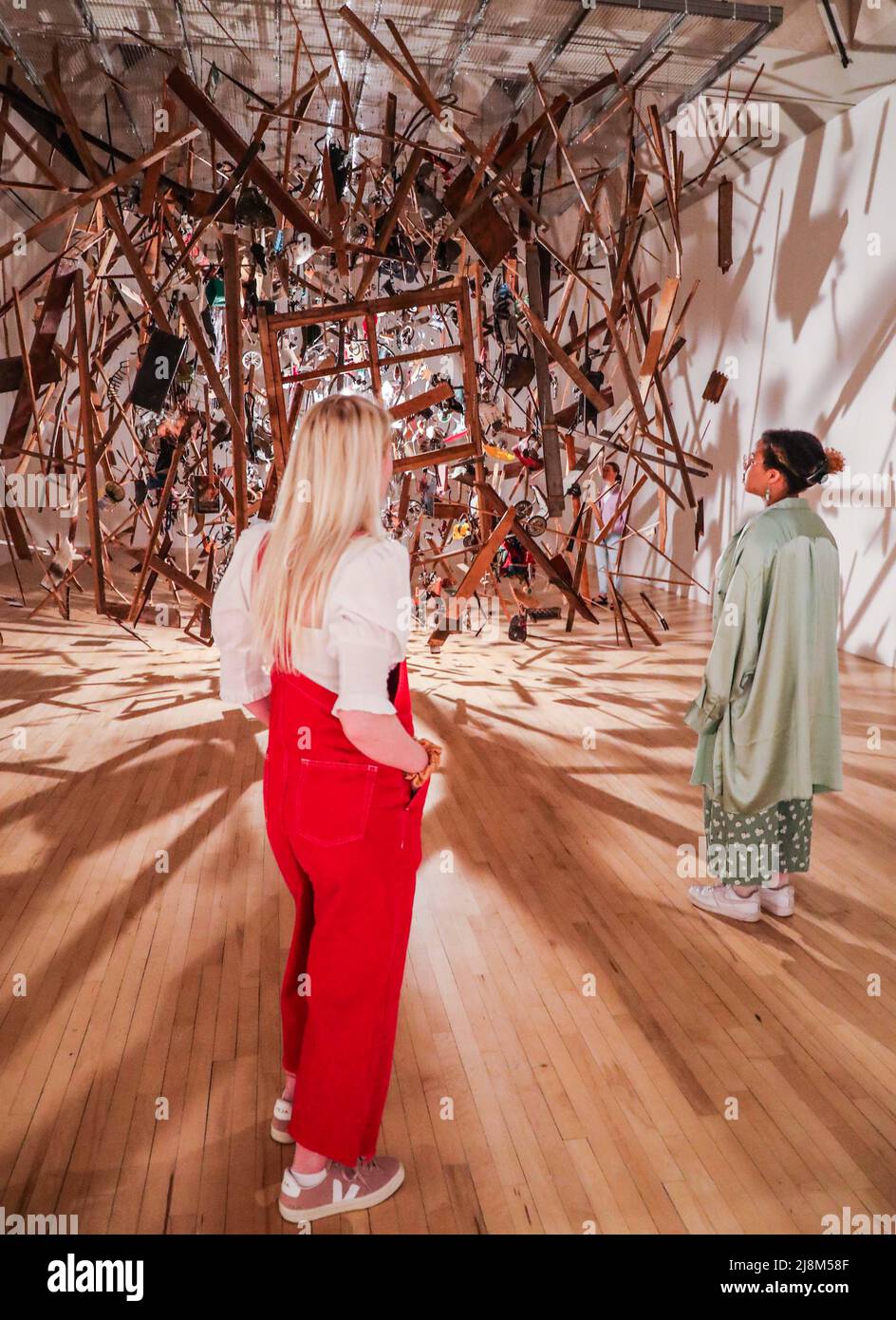 London UK 17 May 2022 Cornelia Parker’s iconic exploded garden shed ...