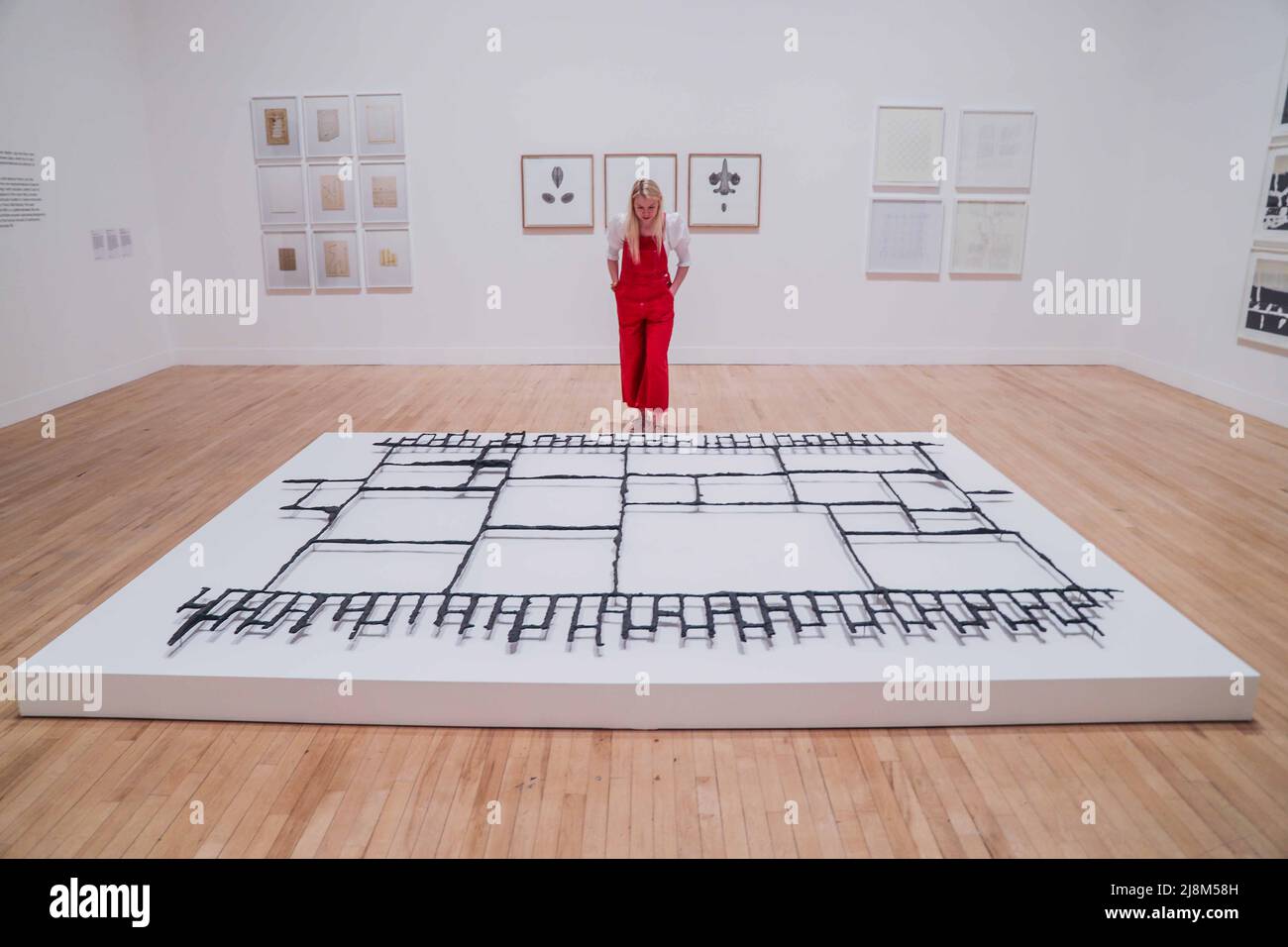 London UK 17 May 2022 Cornelia Parker’s Black Path (Bunhill Fields,2013 ...