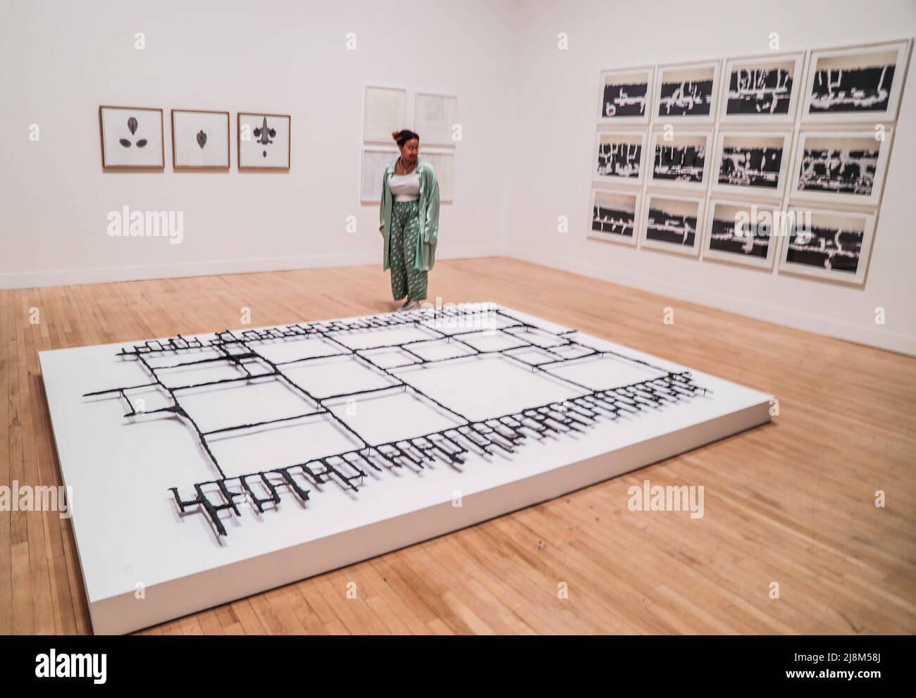 London UK 17 May 2022 Cornelia Parker’s Black Path (Bunhill Fields,2013 ...