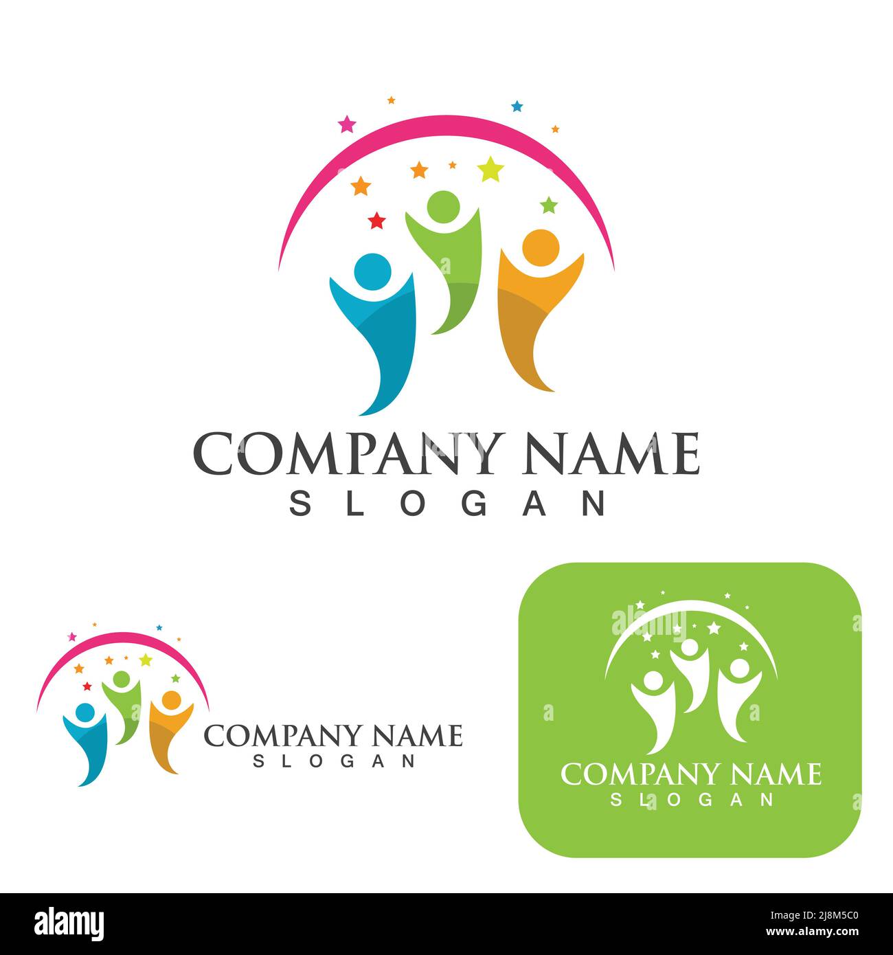 Community group logo, network and social icon vector Stock Vector Image ...