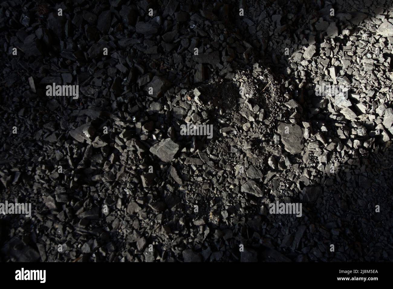 Coal pieces inside a coal-fired steam generator at Museum Goedang ...